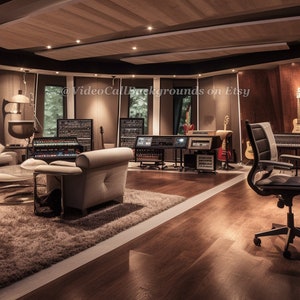 Virtual Video Call Background | Modern Recording Studio | Image for ...