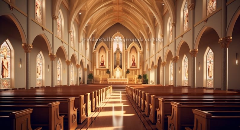 Virtual Video Call Background | Catholic Church | Image for Zoom, Video ...