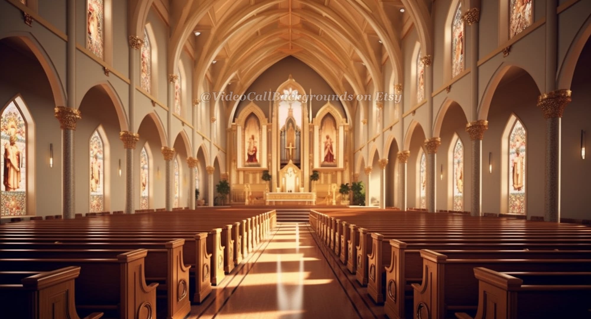 Virtual Video Call Background | Catholic Church | Image for Zoom, Video ...