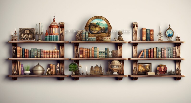 Virtual Video Call Background | Old Fashioned Library | Image for Zoom ...