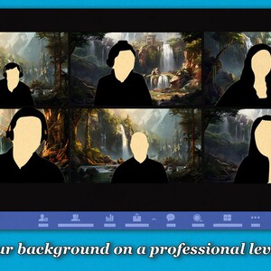 Virtual Video Call Background Waterfall in the Forest Image for Zoom ...