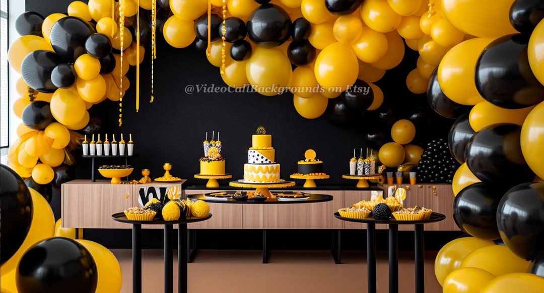 Virtual Video Call Background | Modern Birthday Party | Image for Zoom ...