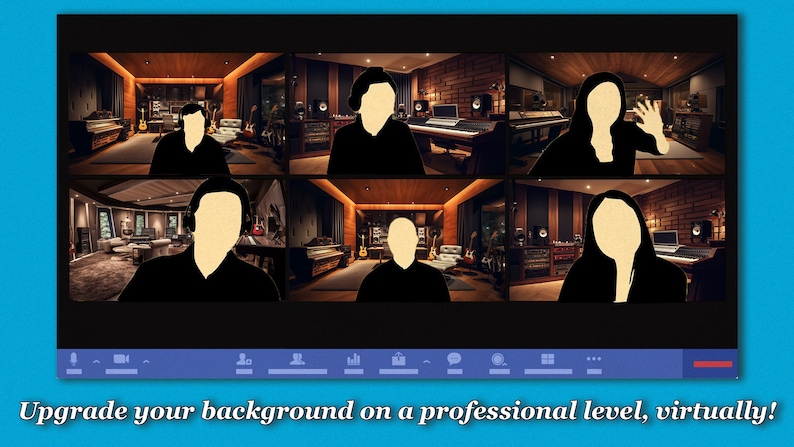 Virtual Video Call Background | Modern Recording Studio | Image for ...