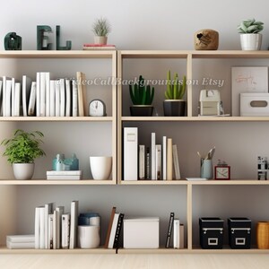 Virtual Video Call Background | Simple Modern Shelf | Image for Zoom ...