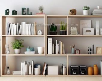 Virtual Video Call Background | Professional Black Shelf | Image for ...