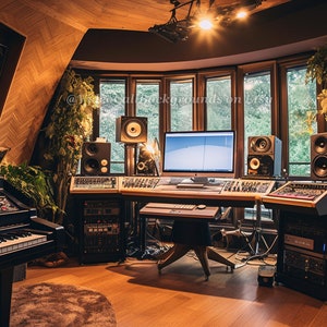 Virtual Video Call Background | Professional Recording Studio | Image ...