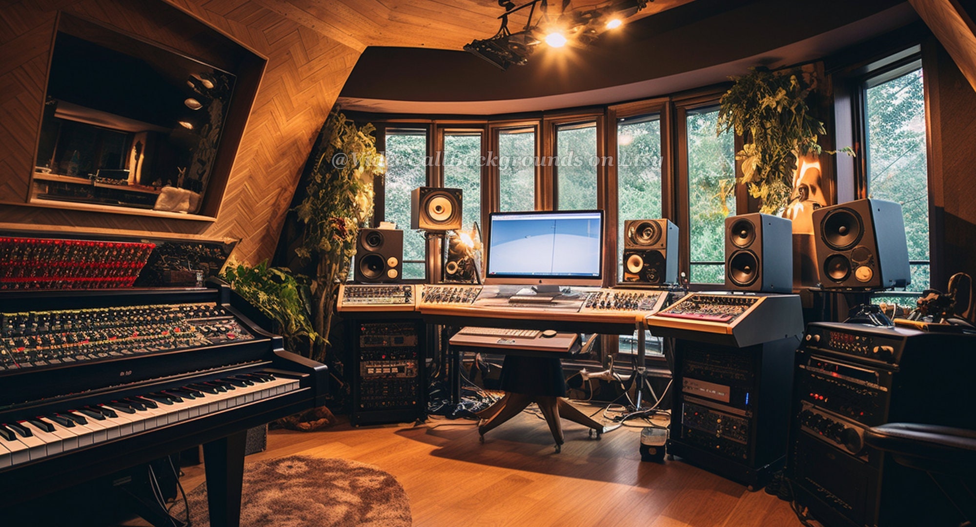 Virtual Video Call Background | Professional Recording Studio | Image ...