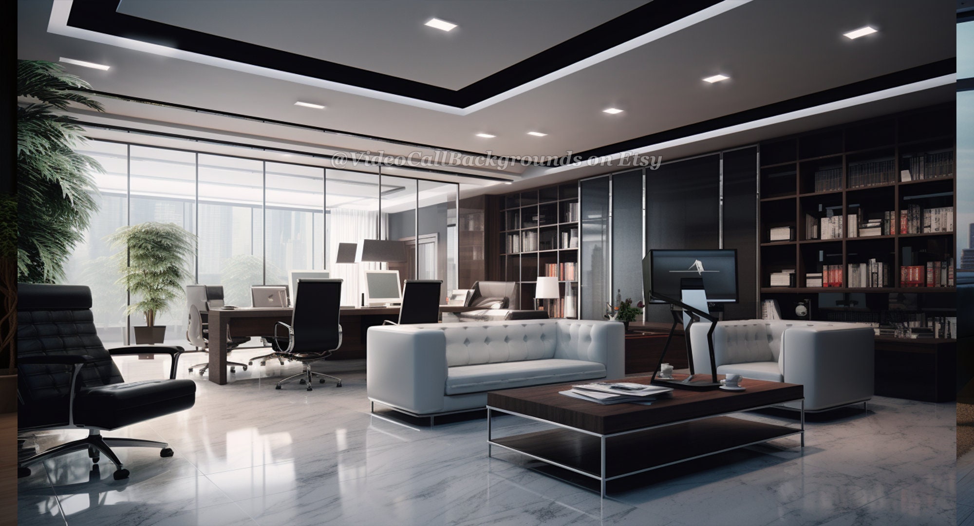 Virtual Video Call Background | Modern Corporate Office | Image for ...