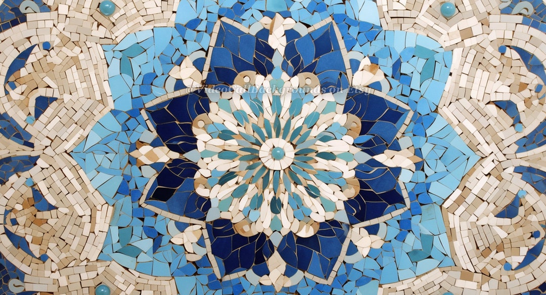 Virtual Video Call Background | Mosaic Pattern | Image for Zoom, Video ...