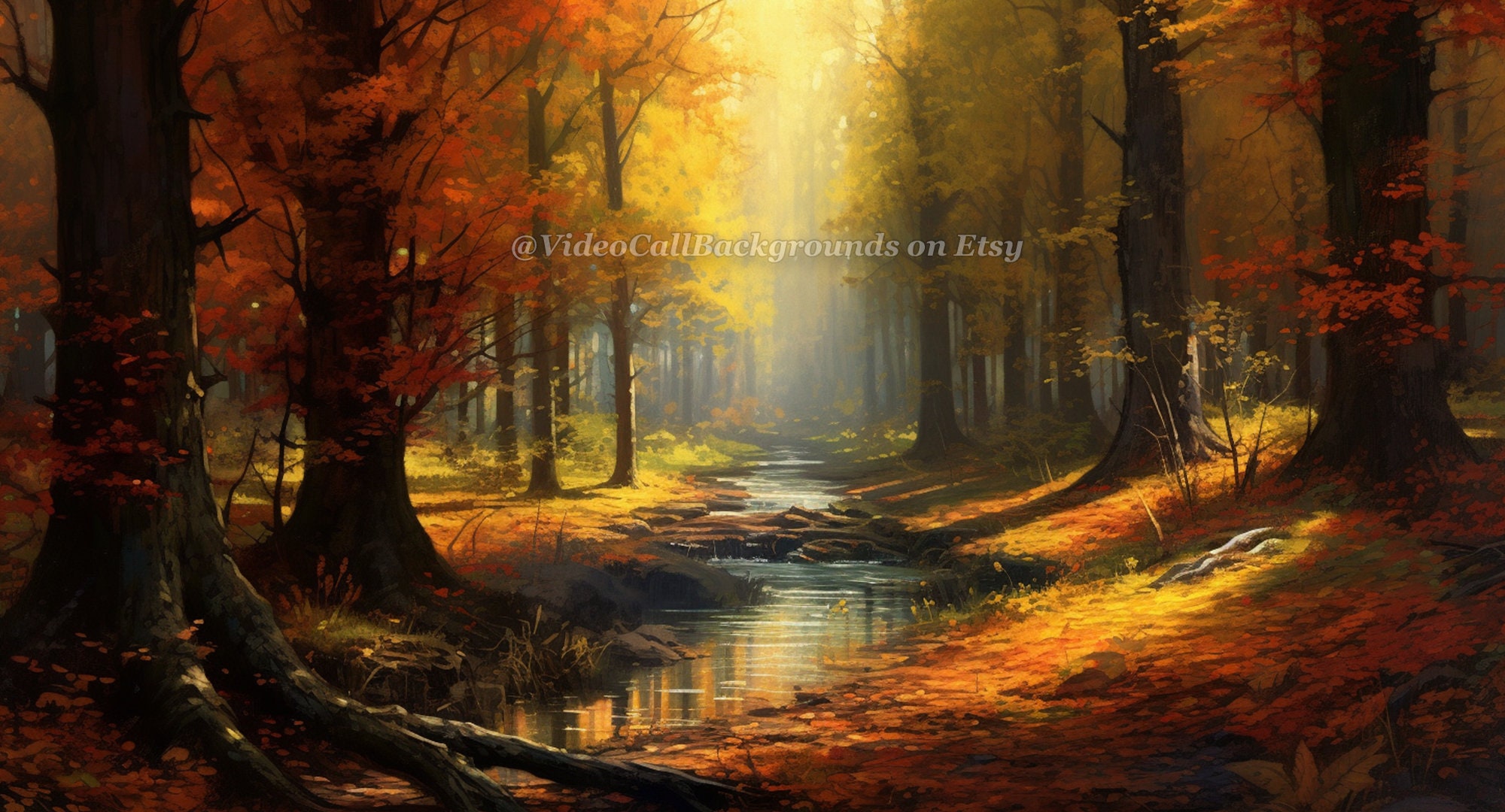 Virtual Video Call Background | Forest in Fall | Image for Zoom, Video ...