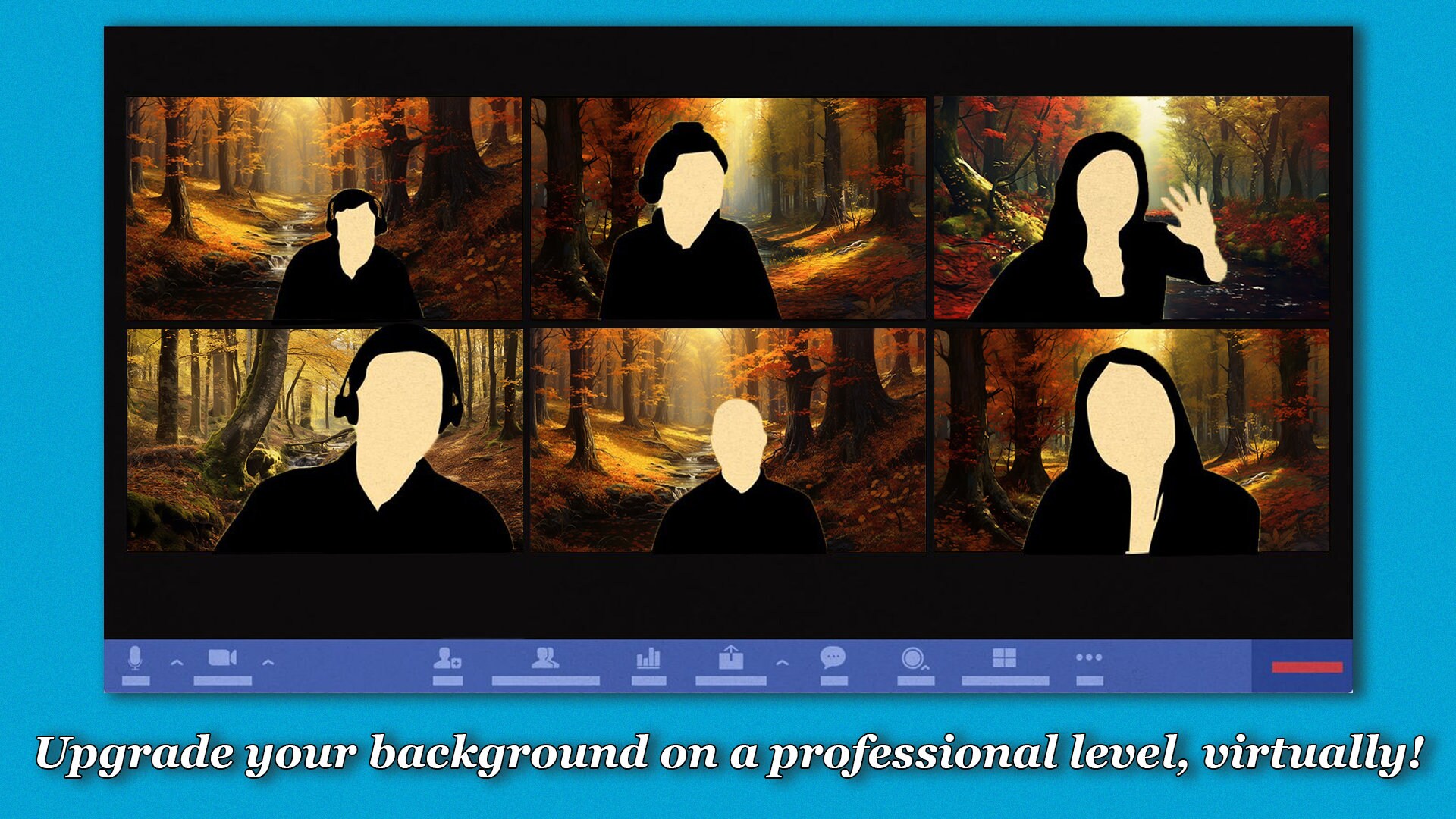 Virtual Video Call Background | Forest in Fall | Image for Zoom, Video ...