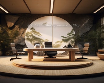 Virtual Video Call Background Modern Corporate Office Image for Zoom ...