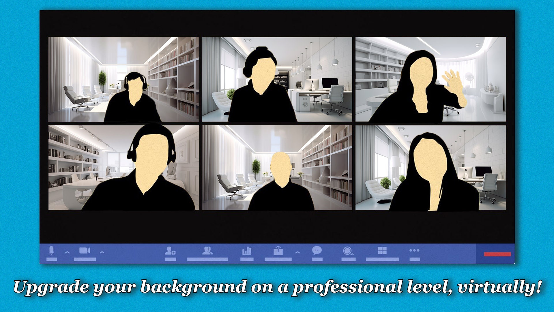 Virtual Video Call Background | White Modern Office | Image for Zoom ...