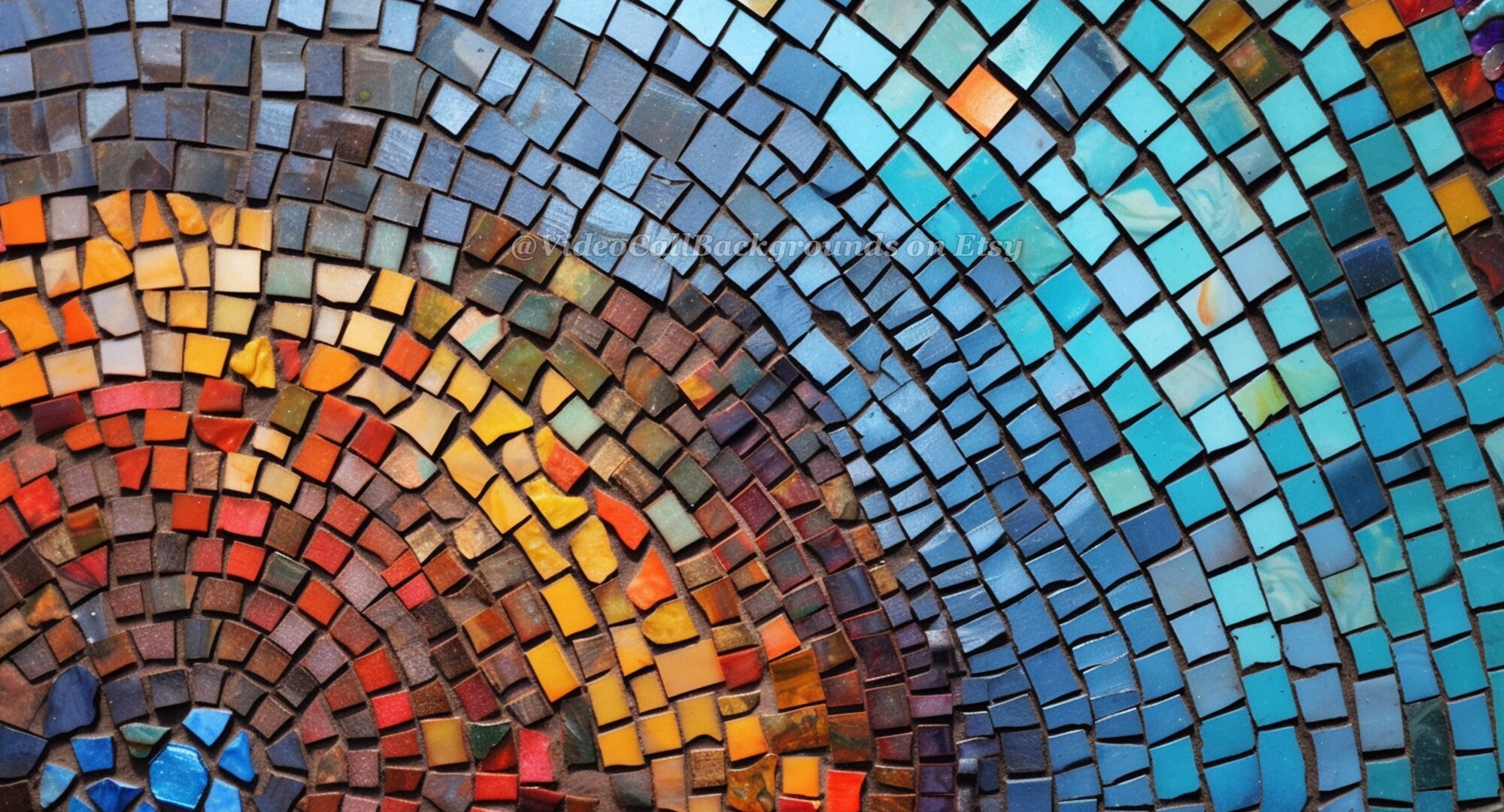 Virtual Video Call Background | Simple Mosaic | Image for Zoom, Video ...