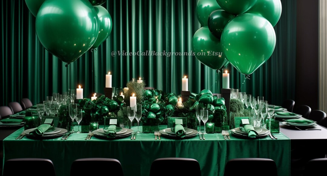 Virtual Video Call Background | Green Party Celebration | Image for ...