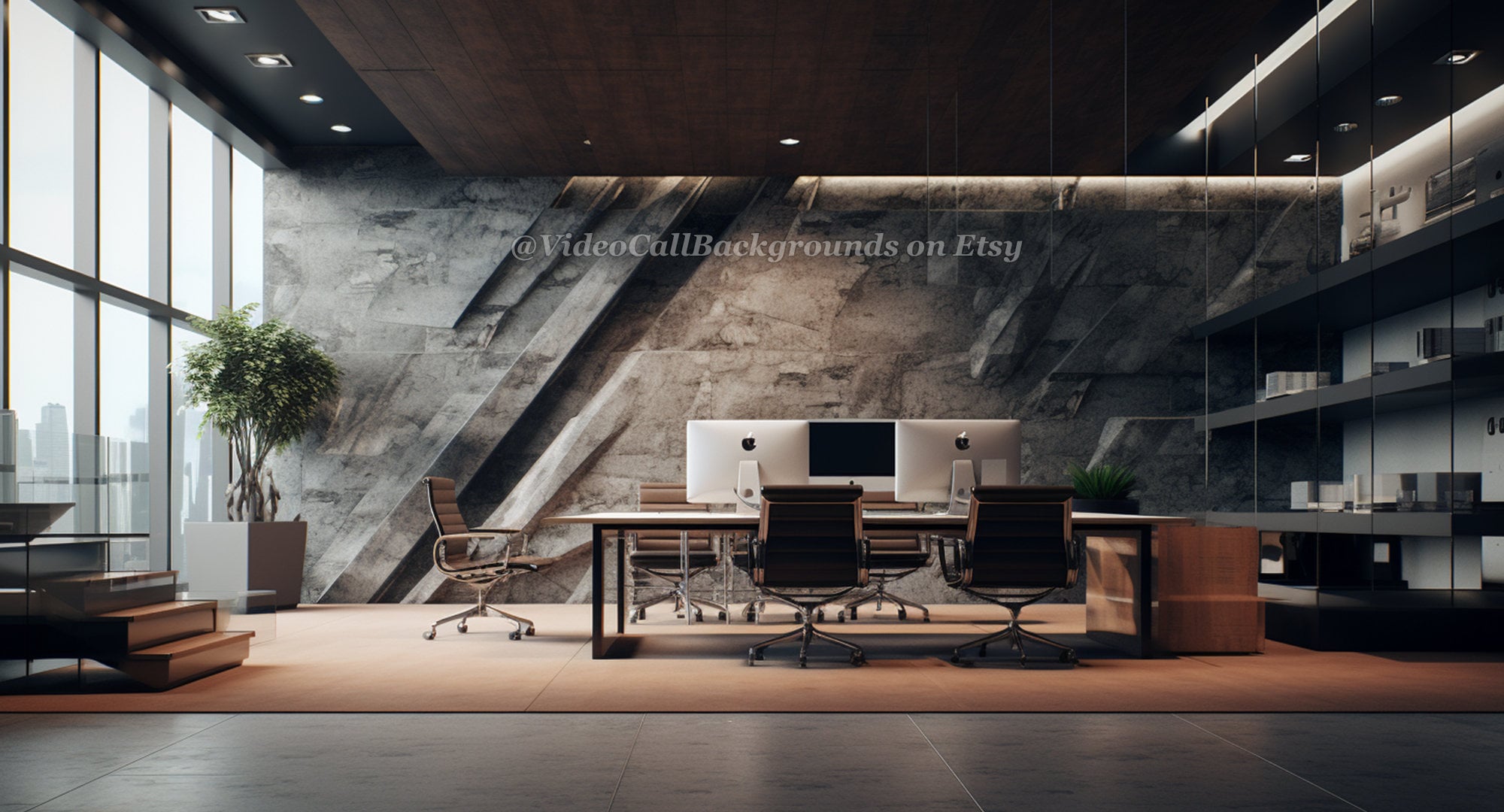 Virtual Video Call Background | Modern Corporate Office | Image for ...