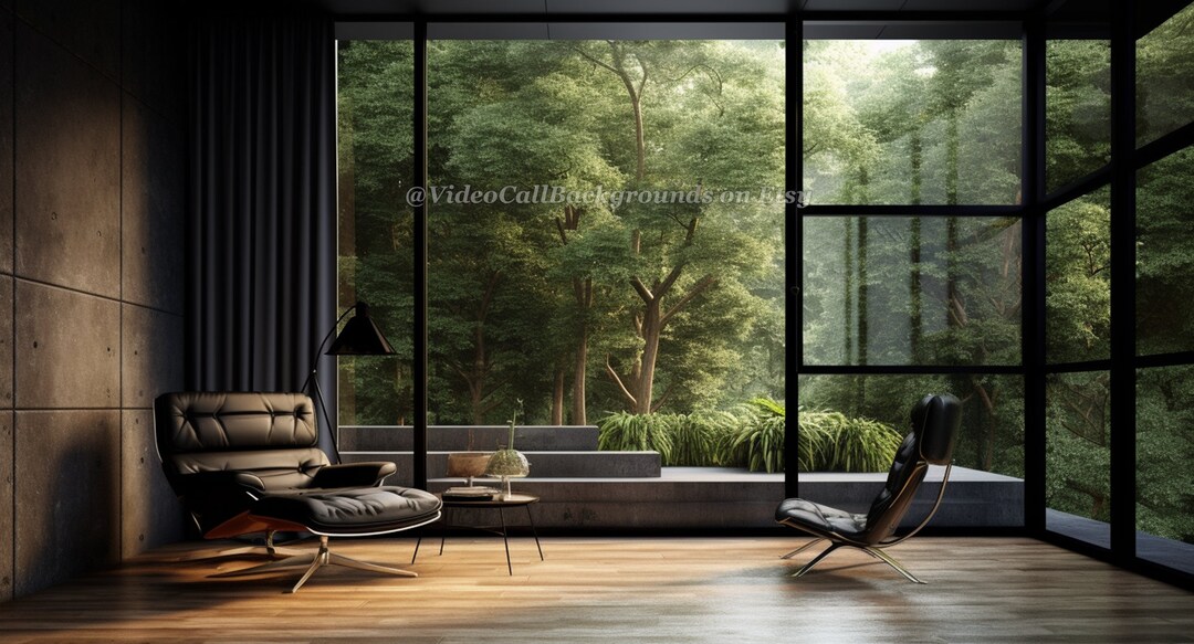 Virtual Video Call Background | Modern Black Window | Image for Zoom ...