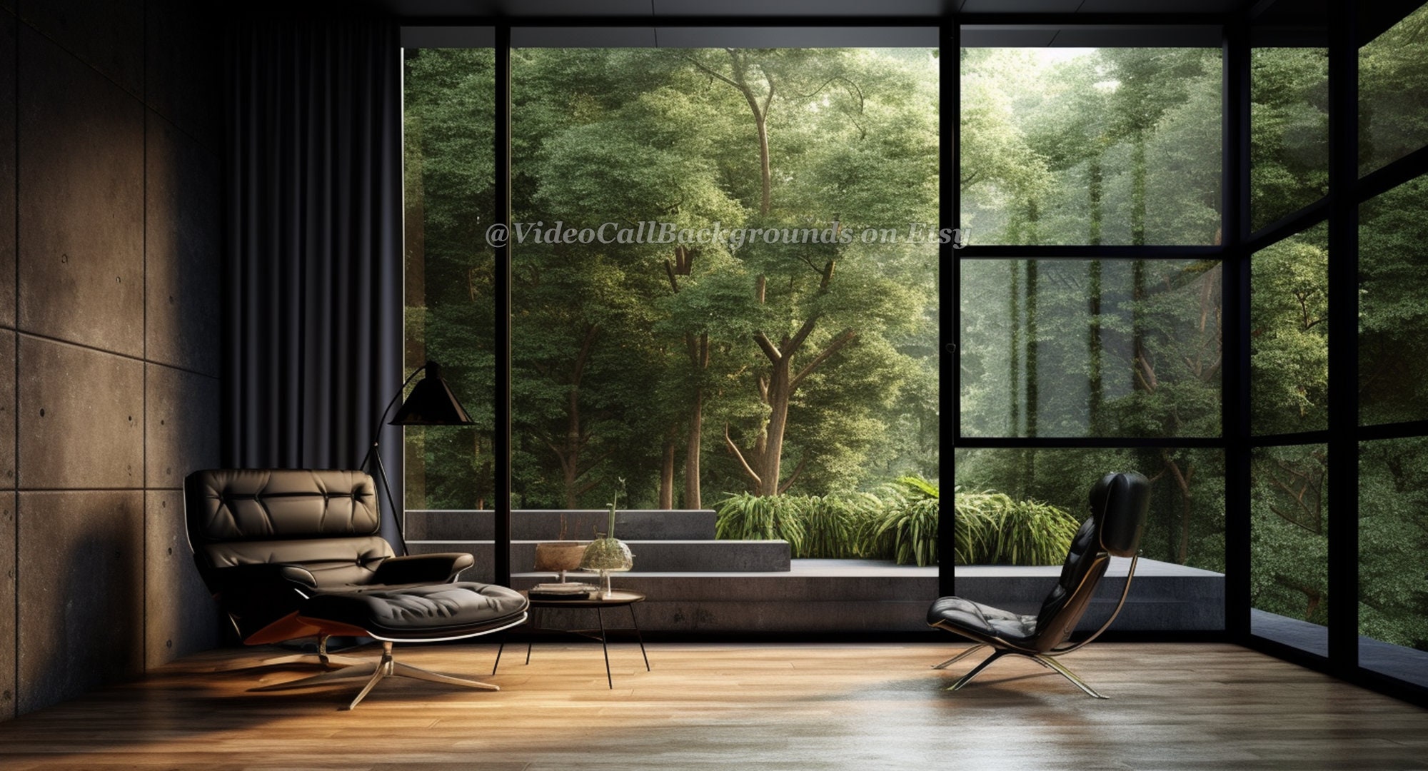 Virtual Video Call Background | Modern Black Window | Image for Zoom ...