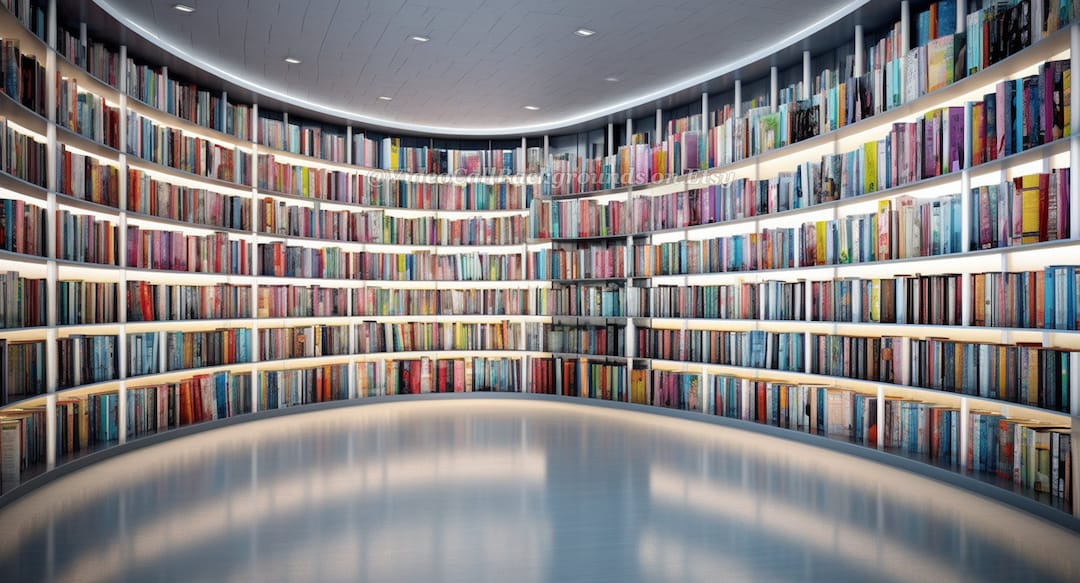 Virtual Video Call Background | Modern Public Library | Image for Zoom ...