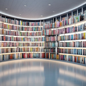 Virtual Video Call Background | Modern Public Library | Image for Zoom ...