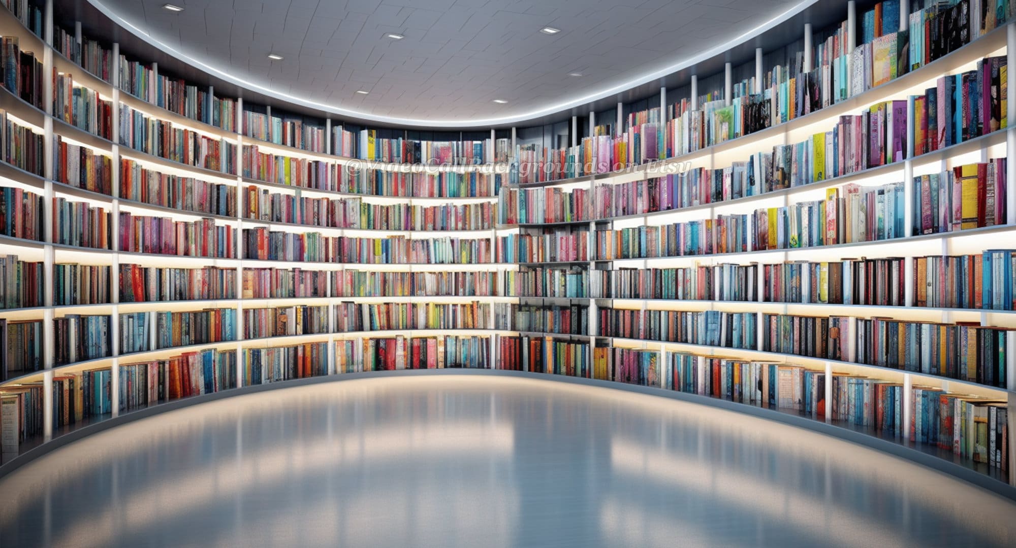 Virtual Video Call Background | Modern Public Library | Image for Zoom ...