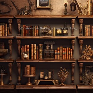 Virtual Video Call Background | Old Fashioned Library | Image for Zoom ...