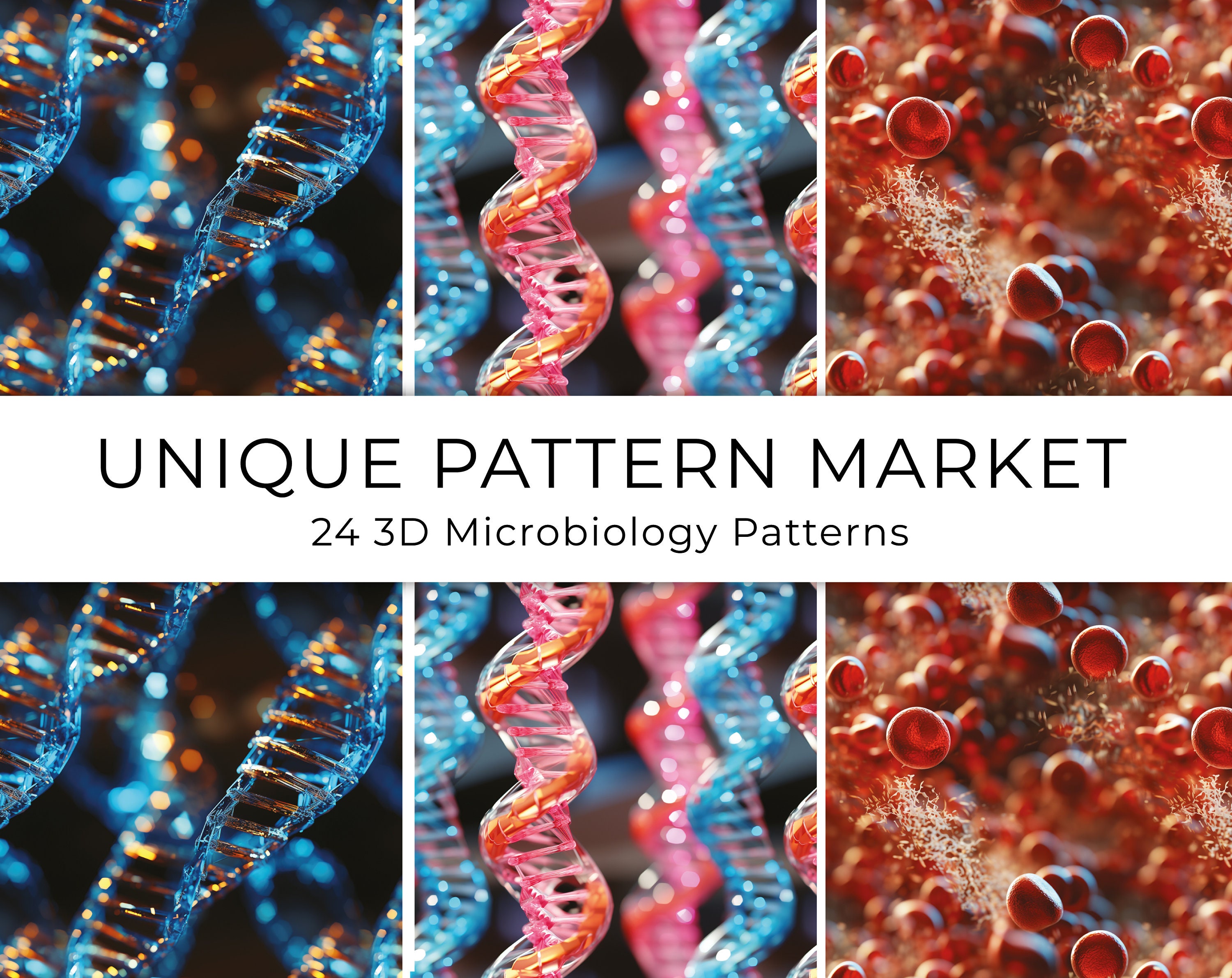 Microbevisions: 24 Immersive 3D Microbiology Pattern Pack for ...