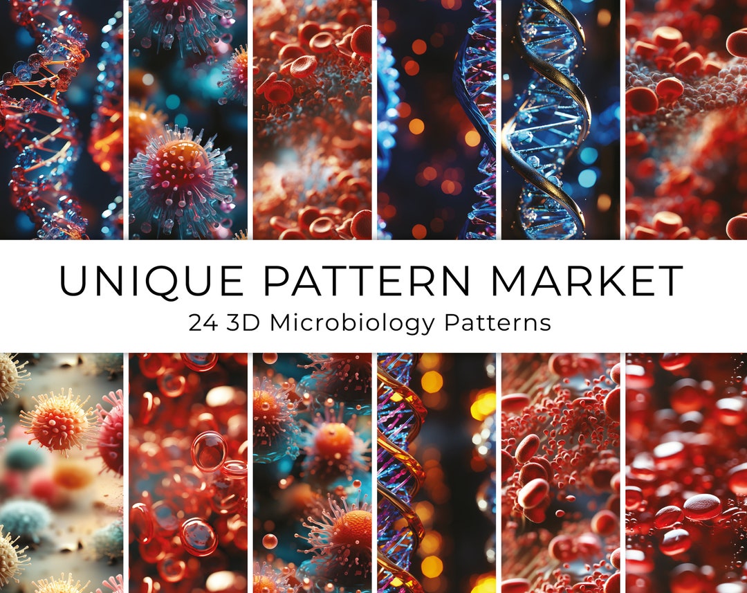 Microbevisions: 24 Immersive 3D Microbiology Pattern Pack for ...