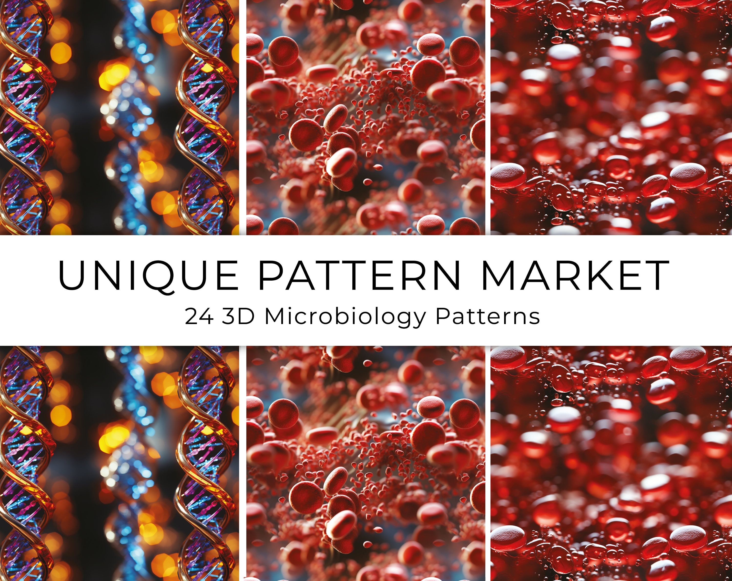 Microbevisions: 24 Immersive 3D Microbiology Pattern Pack for ...