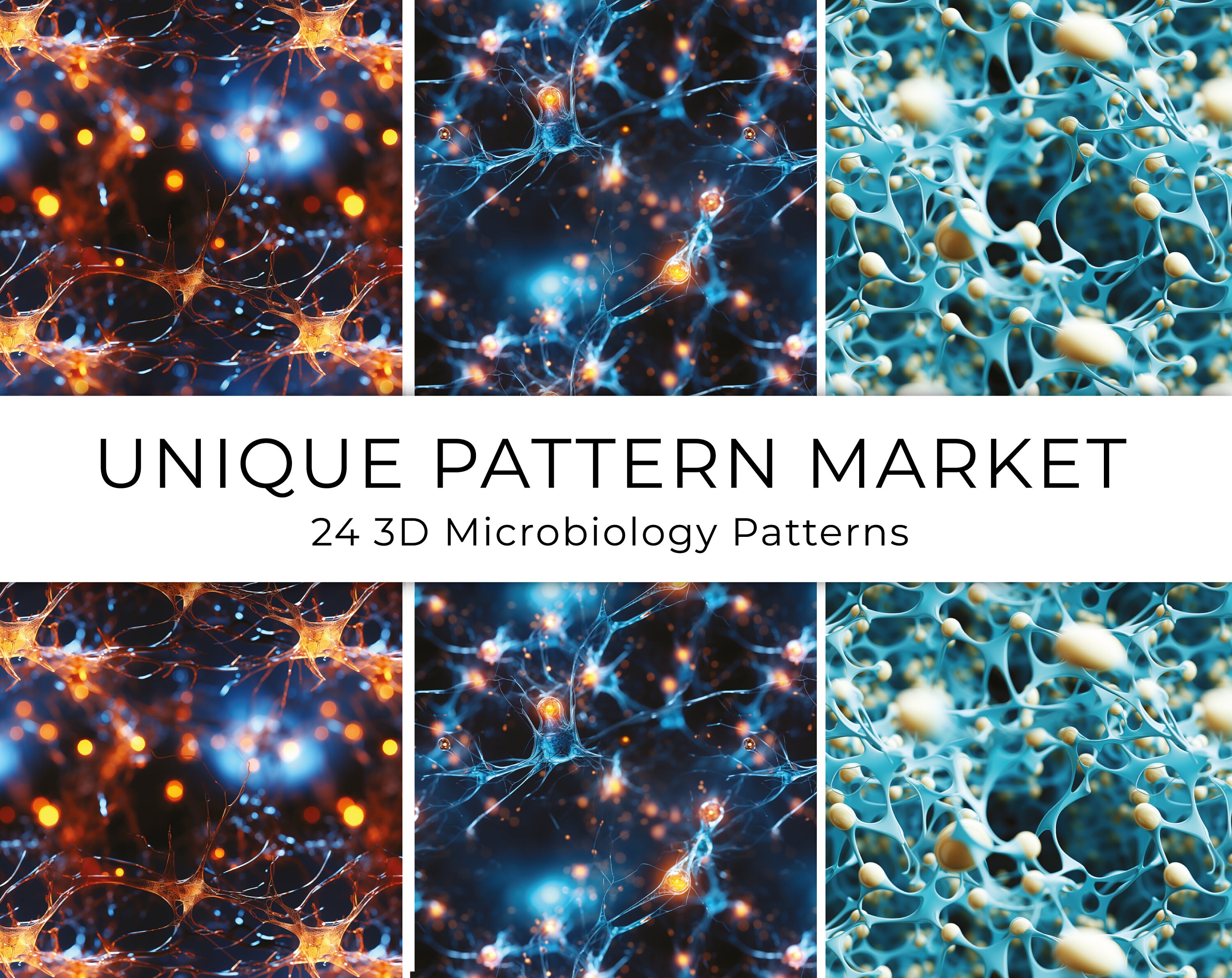 Microbevisions: 24 Immersive 3D Microbiology Pattern Pack for ...