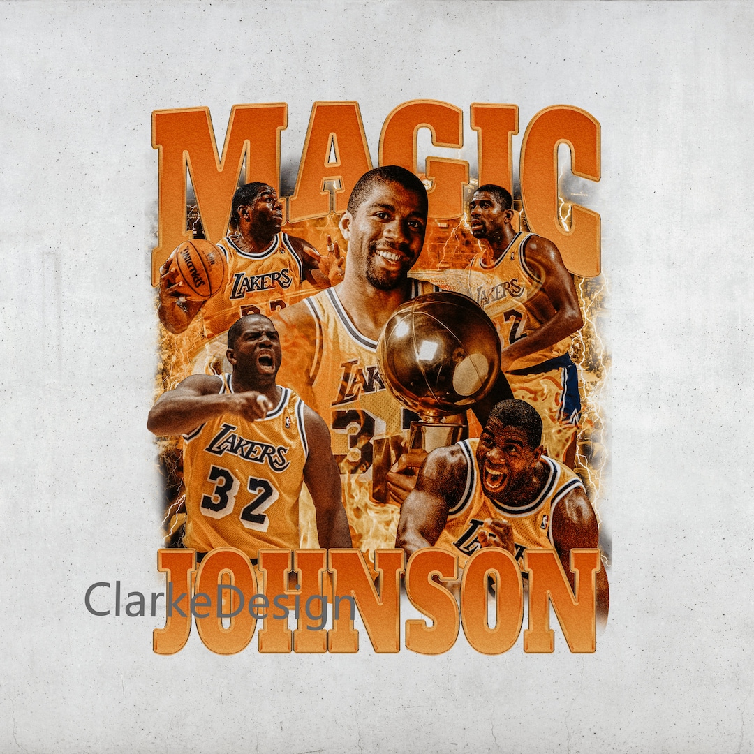 Magic Johnson Vintage Basketball T-shirt 90s Bootleg Shirt, Gift for ...