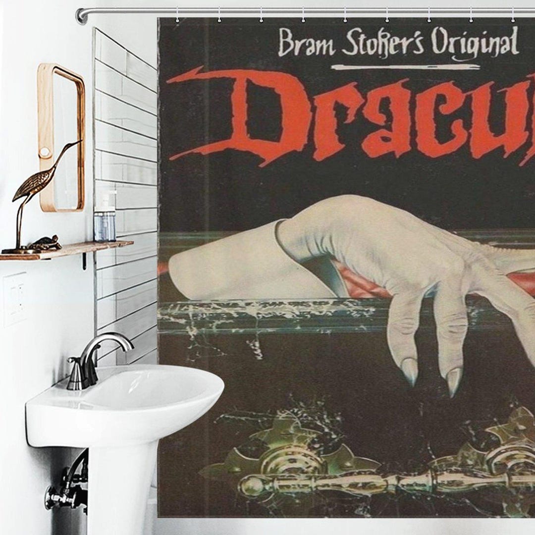Bram Stoker's Dracula Pumpkin Shower Curtain Gothic Halloween Decor ...
