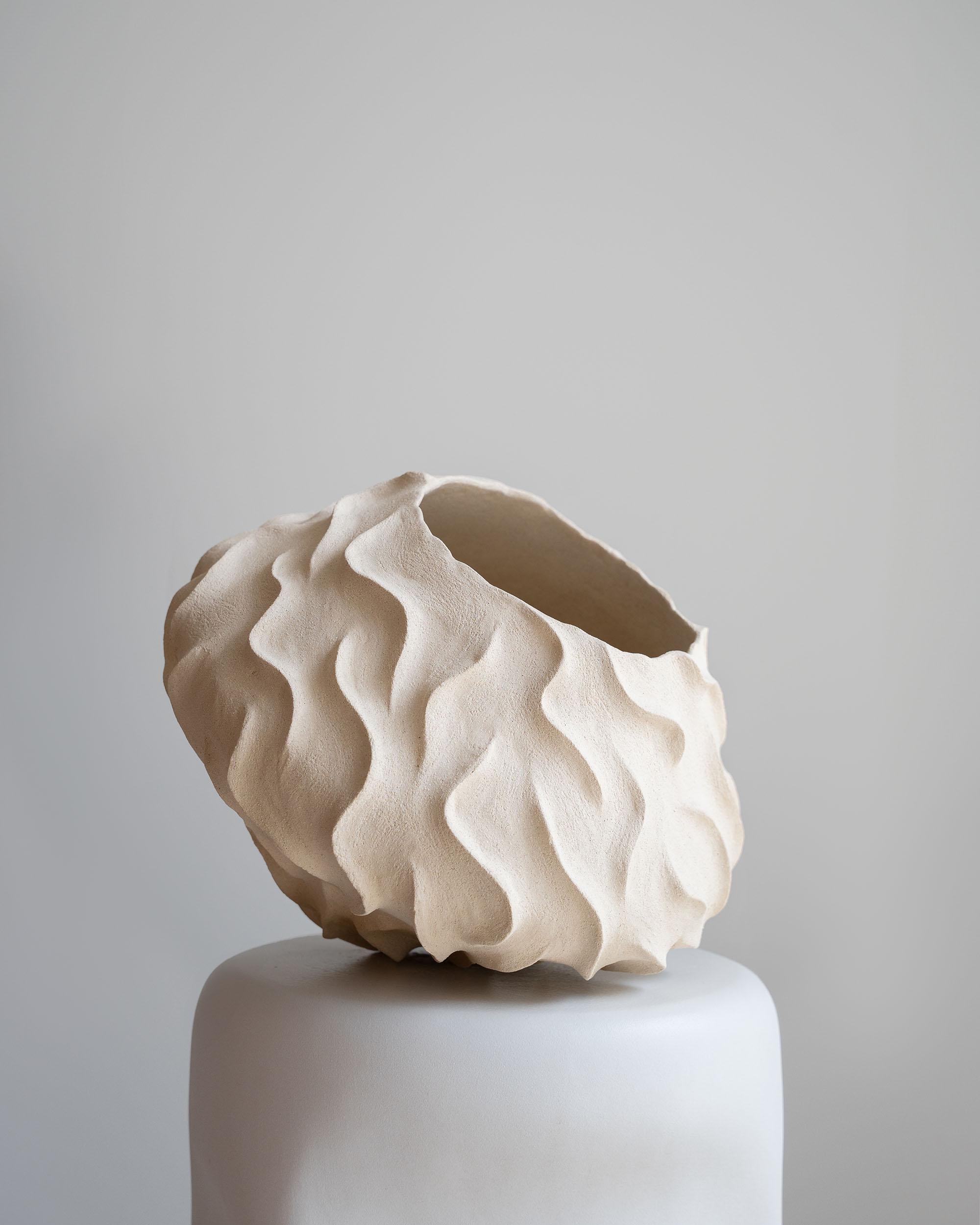 Flame – Large Sculptural Ceramic Vase | Handmade White Stoneware ...