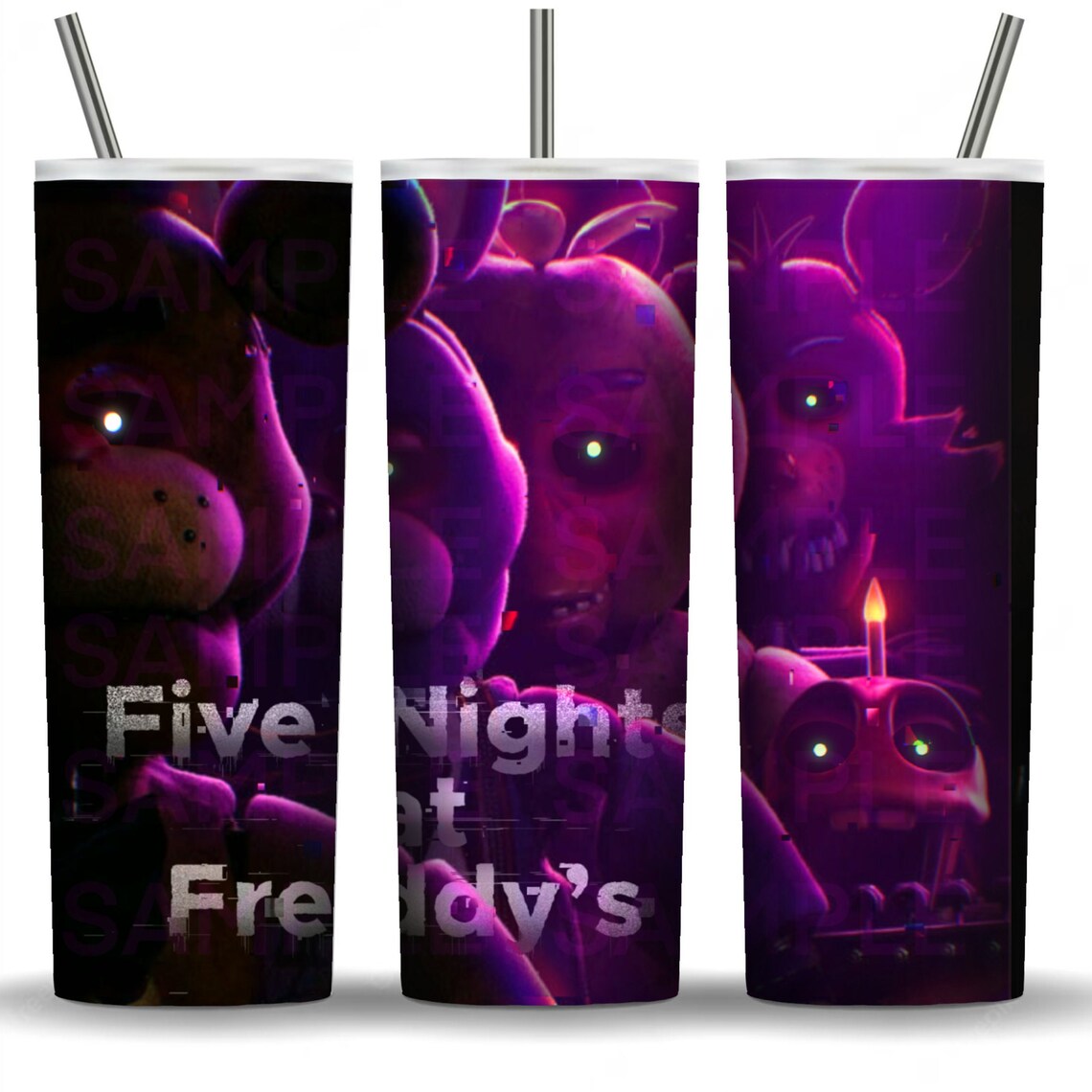 Fnaf Sublimation Tumbler Designs, Five Nights at Freddys Movie 20oz ...