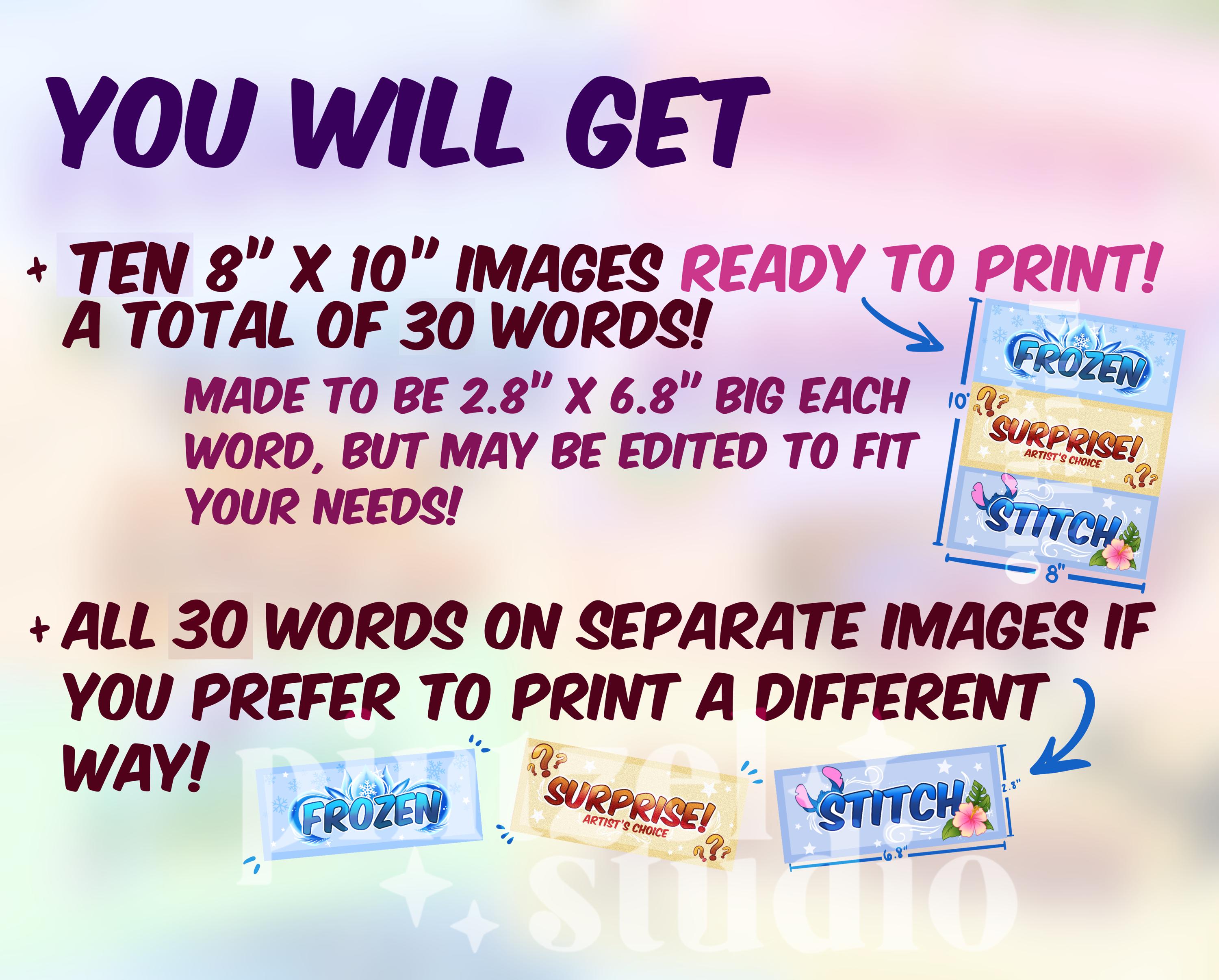 Face Painting Word Board Menu #2: 30 Designs (digital Download) - Etsy