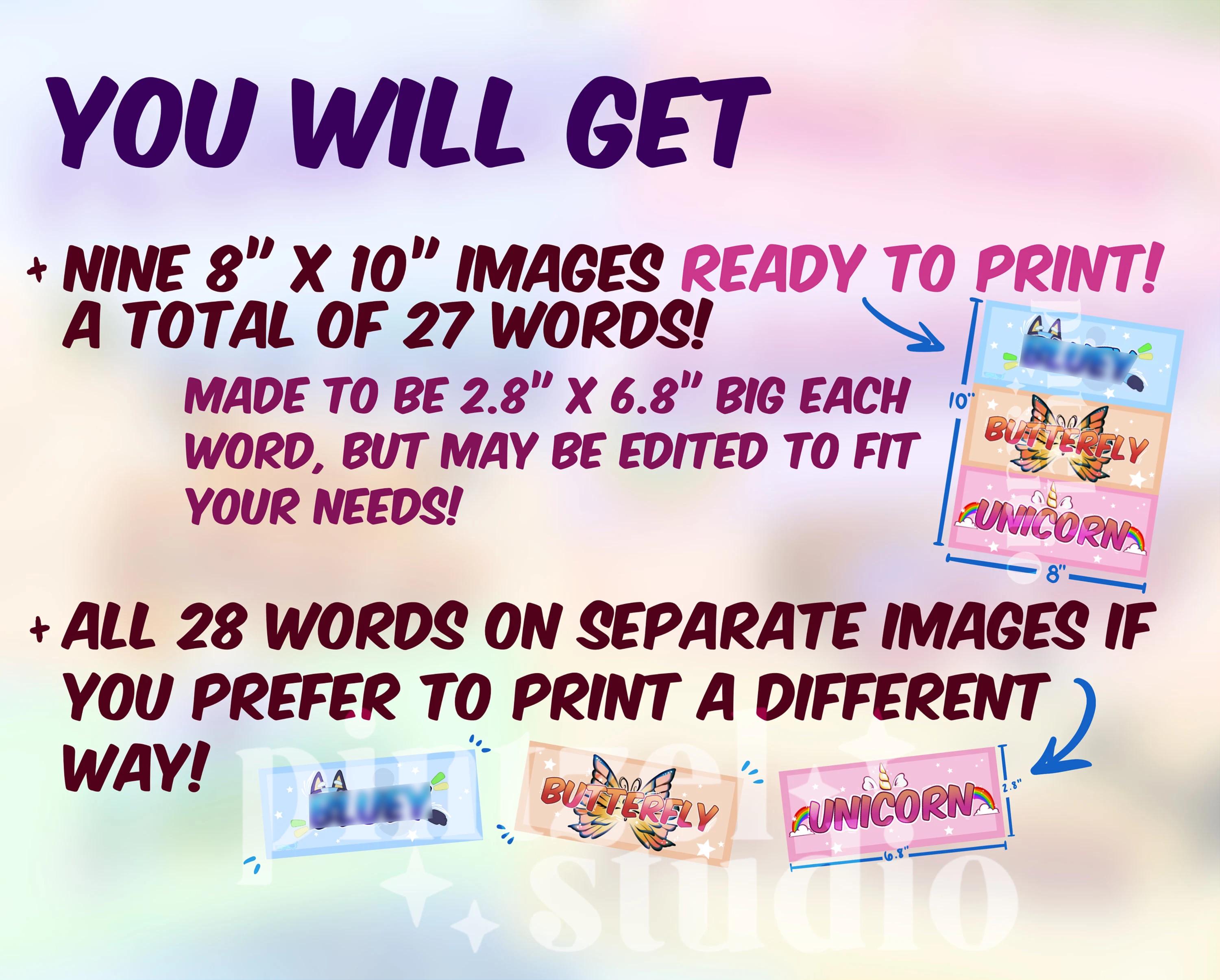 Face Painting Word Board Menu #1 — 28 Designs (digital Download) - Etsy