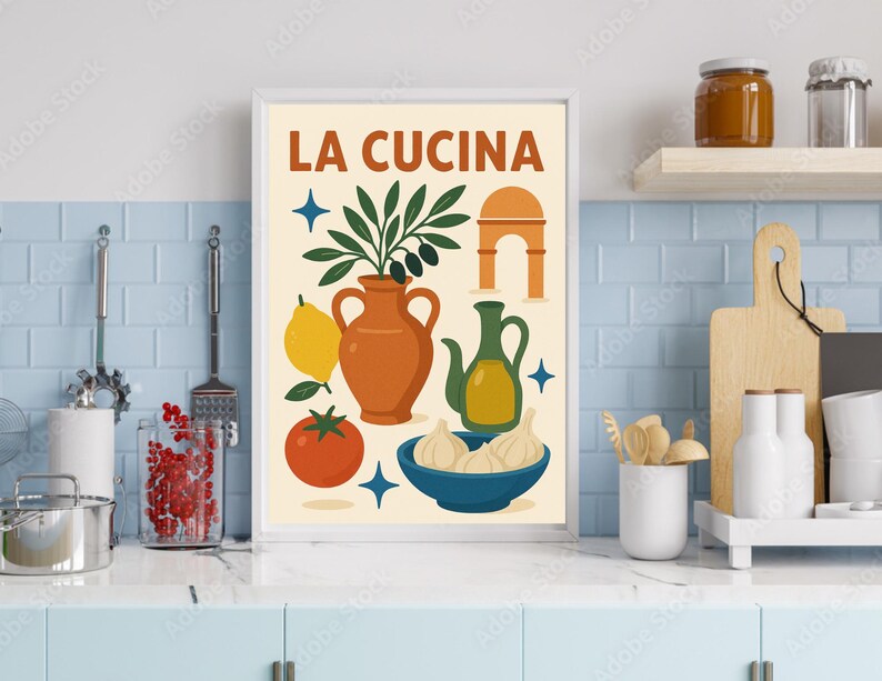 Italian Kitchen Wall Art | Printable Poster | Rustic Tuscan Decor ...