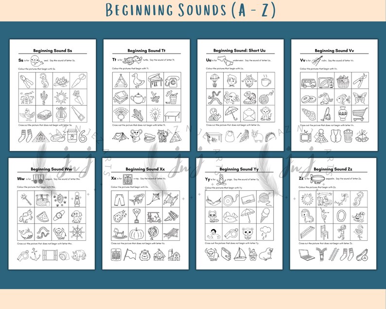 Beginning Sound Preschool Worksheets, Reading Worksheets for Kids ...