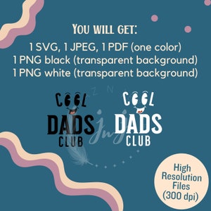 Cool Dads Club Shirt Svg for Men, Cool Dad T-shirt for New Dad, Funny ...