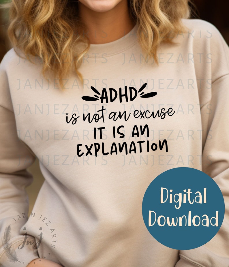 ADHD is Not an Excuse Svg, ADHD Awareness Svg, Mental Health Svg, Adhd ...