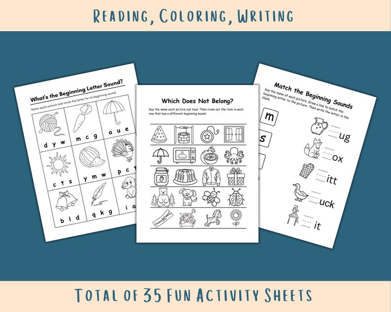 Beginning Sound Preschool Worksheets, Reading Worksheets for Kids ...