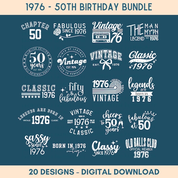 50th Birthday Designs - Etsy UK