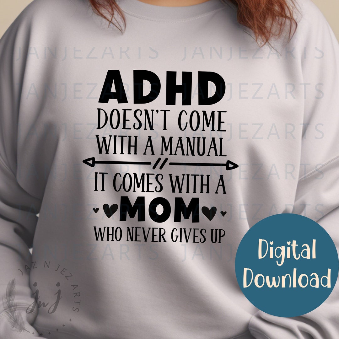 ADHD Mom Shirt Svg and Png, ADHD Awareness, Adhd Shirt, Cool Adhd Shirt ...