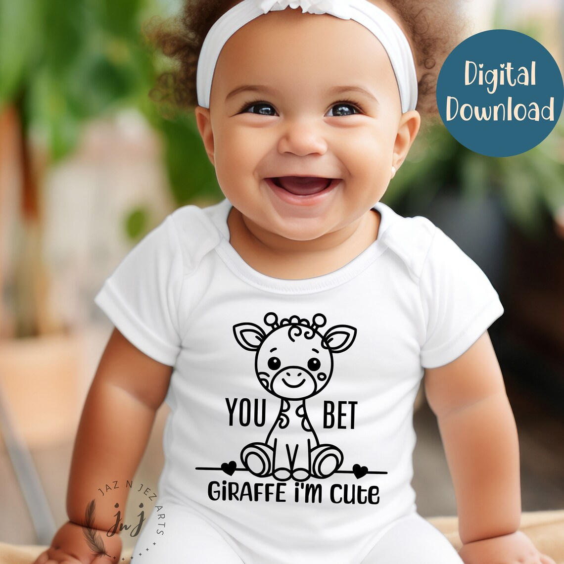 You Bet Giraffe I'm Cute Svg, Baby Giraffe Svg Clipart, Newborn Svg ...