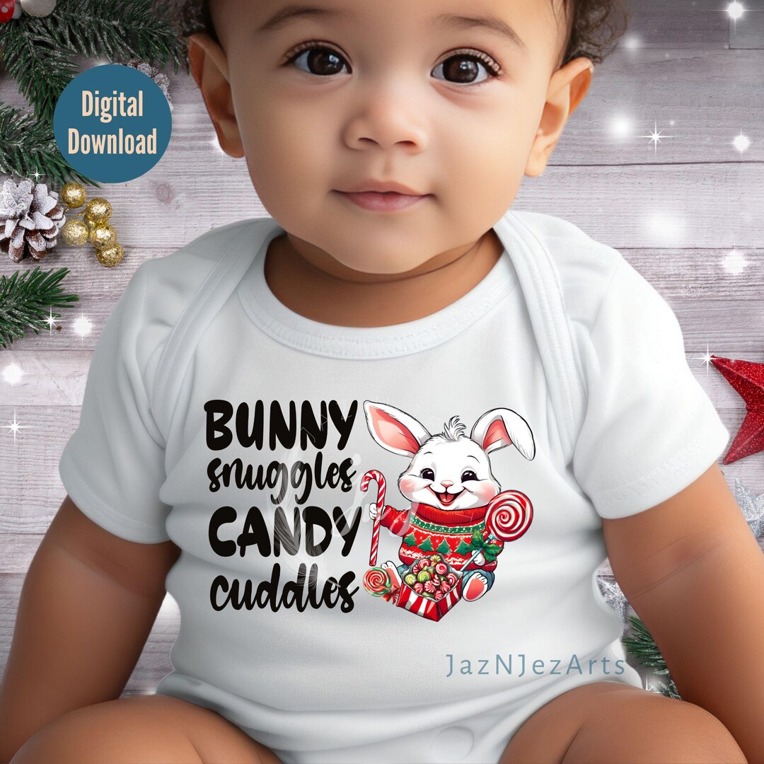 Cute Bunny Christmas Clipart PNG Candy Cane Png Woodland Christmas ...