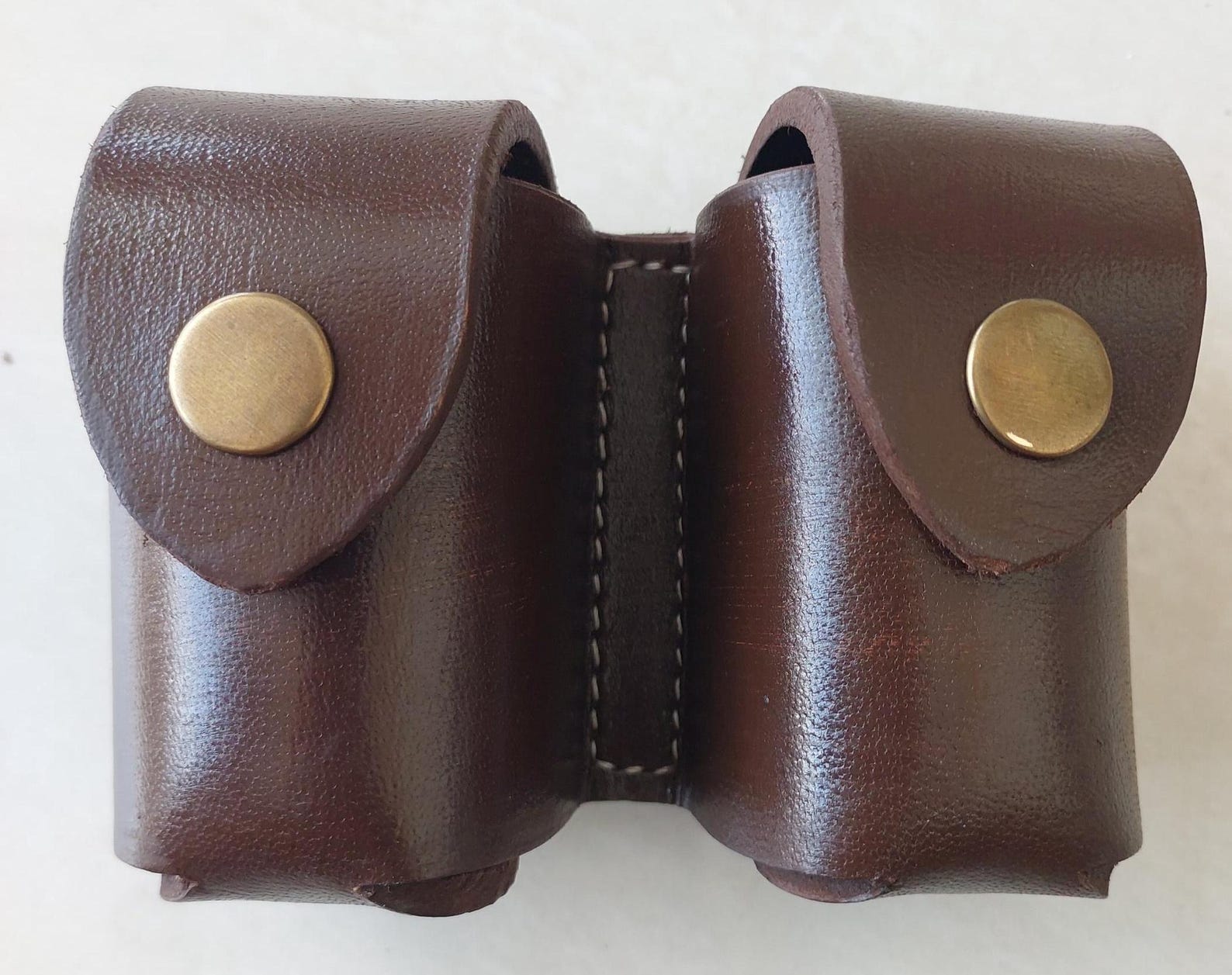 Western Leather Revolver Cylinder Case – Handmade Full‑grain Double ...