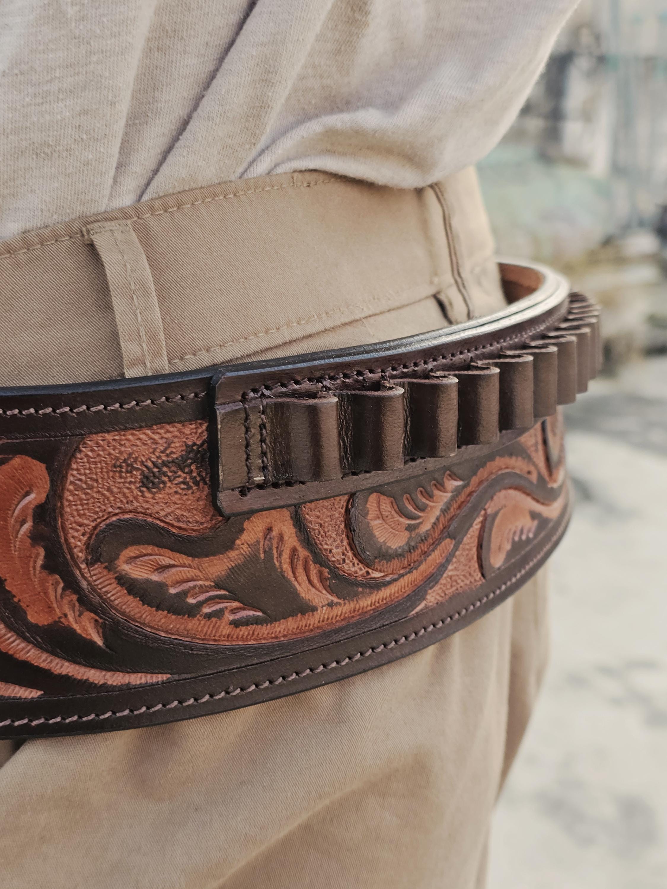 Western Gun Holster With Belt Leather – Handmade Cowboy Fast Draw Rig ...