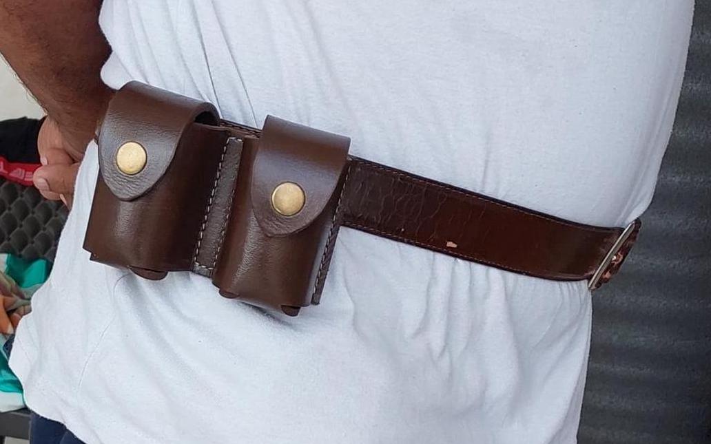 Western Leather Revolver Cylinder Case – Handmade Full‑grain Double ...