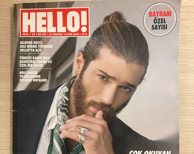 Hello Magazine Turkey 2018 Can Yaman / Fast Shipping Worldwide - Etsy