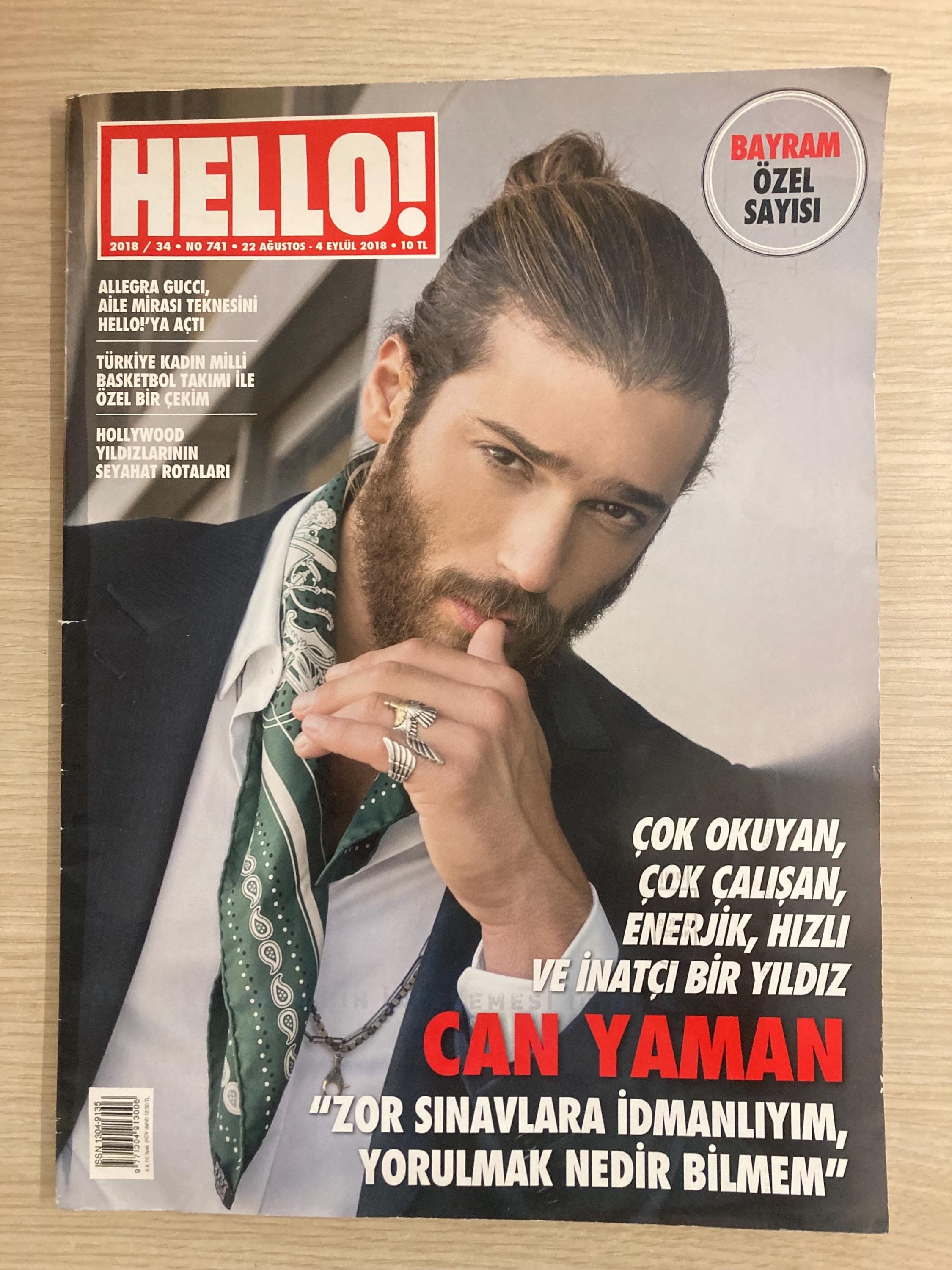 Hello Magazine Turkey 2018 Can Yaman / Fast Shipping Worldwide - Etsy